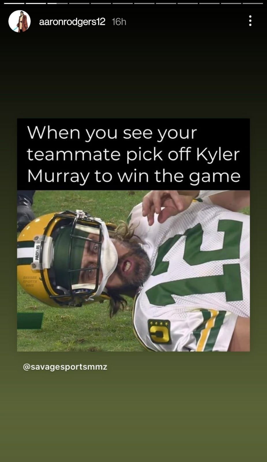Aaron Rodgers is enjoying memes at his expense