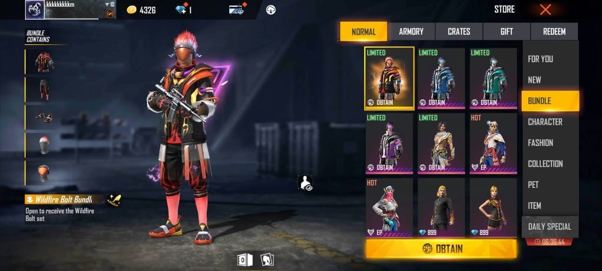 5 best Free Fire bundles with rare items in October 2021