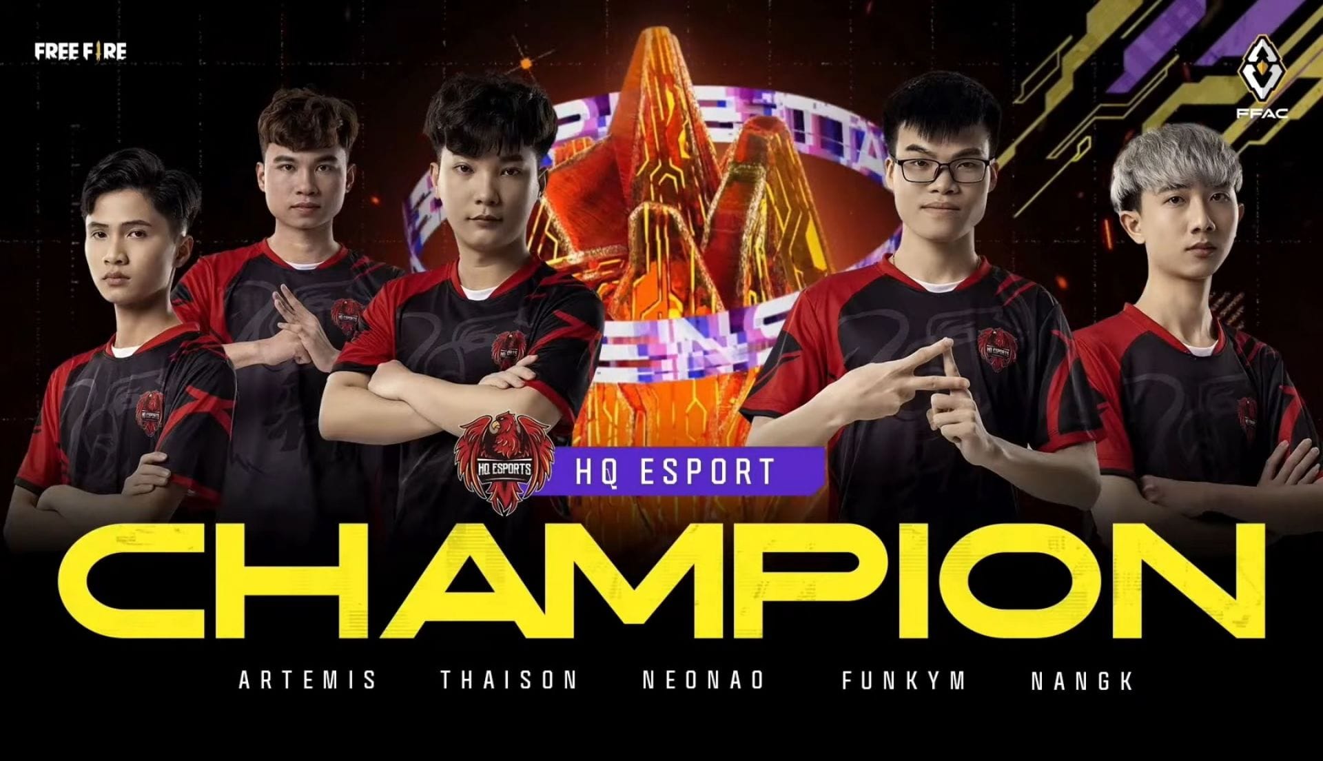 HQ Esports crowned champion of Free Fire Asia Championship 2021