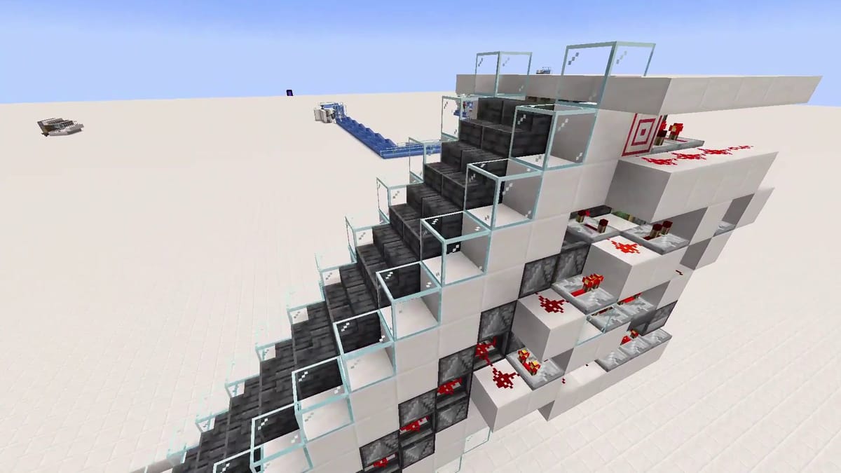 Minecraft Redditor creates an impressive working escalator using redstone