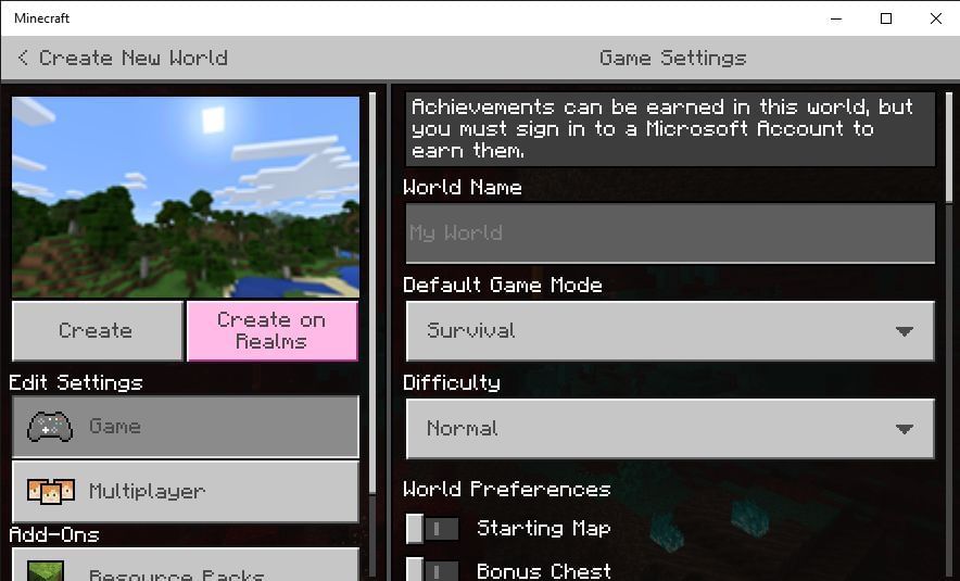 How to create Minecraft world using seed