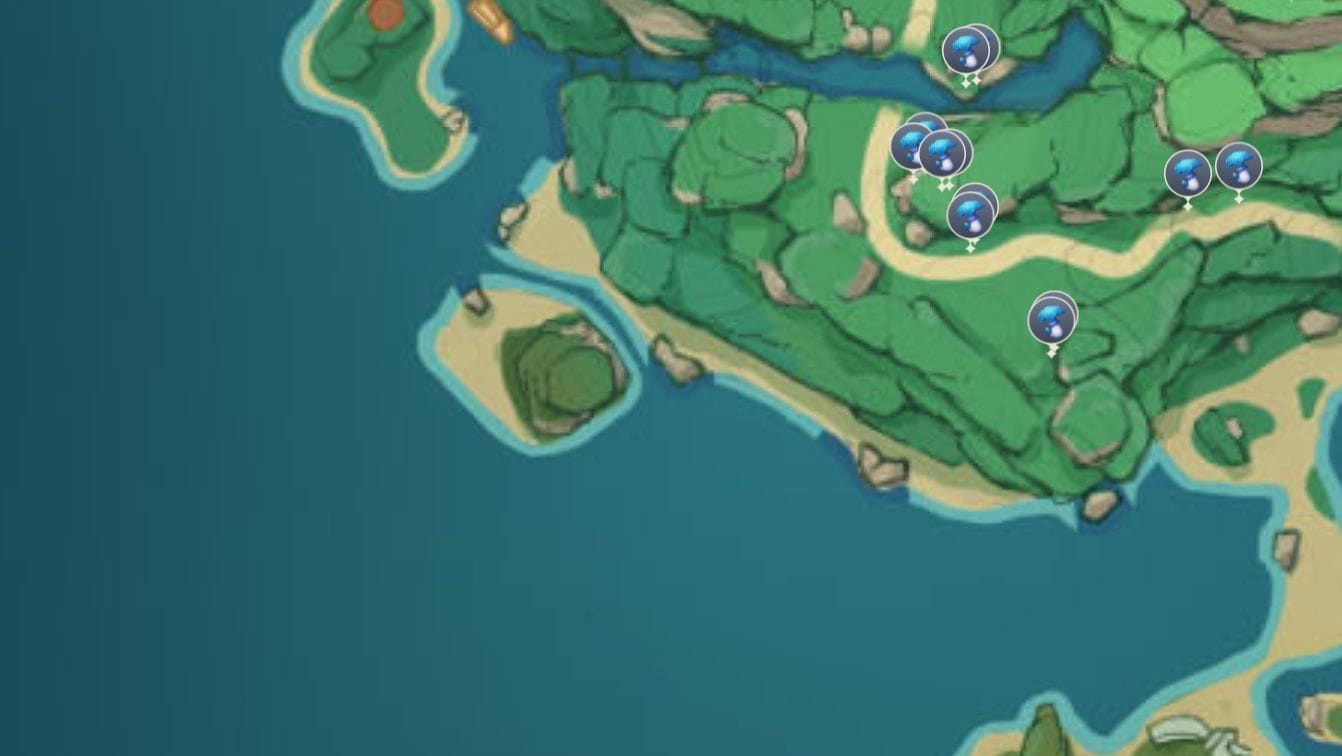 All Genshin Impact Fluorescent Fungus locations with interactive map