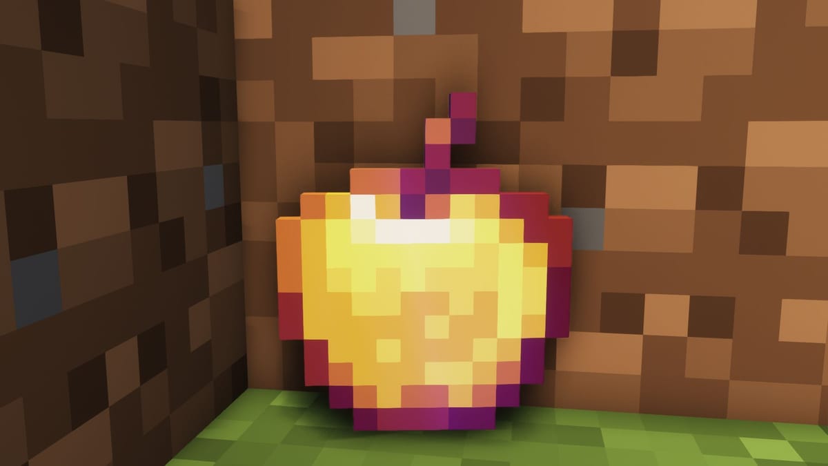 How rare is an enchanted golden apple in Minecraft?