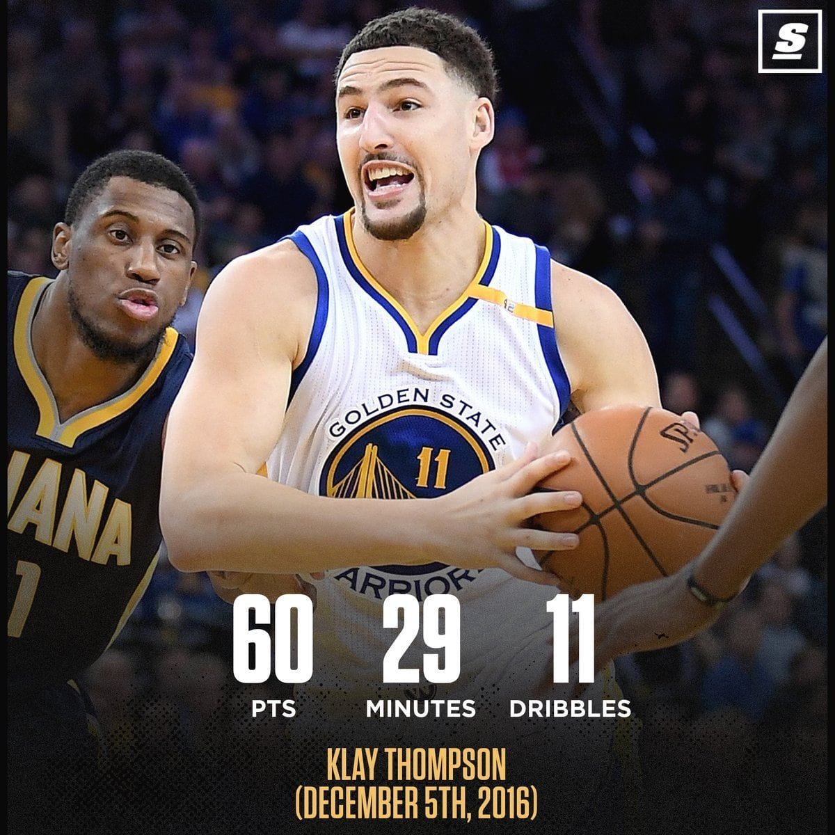 Watch: Klay Thompson explodes for 60 points over 11 dribbles against ...