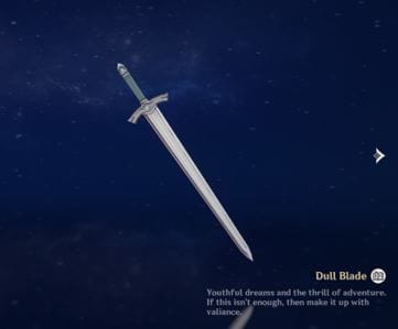 Dull Blade | Genshin Impact- Ascension Materials, Stats, Appearence ...