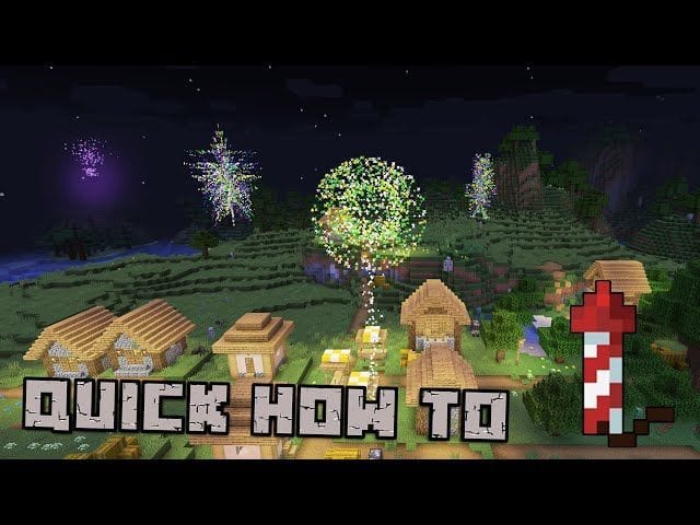 How to make and use firework rockets in Minecraft