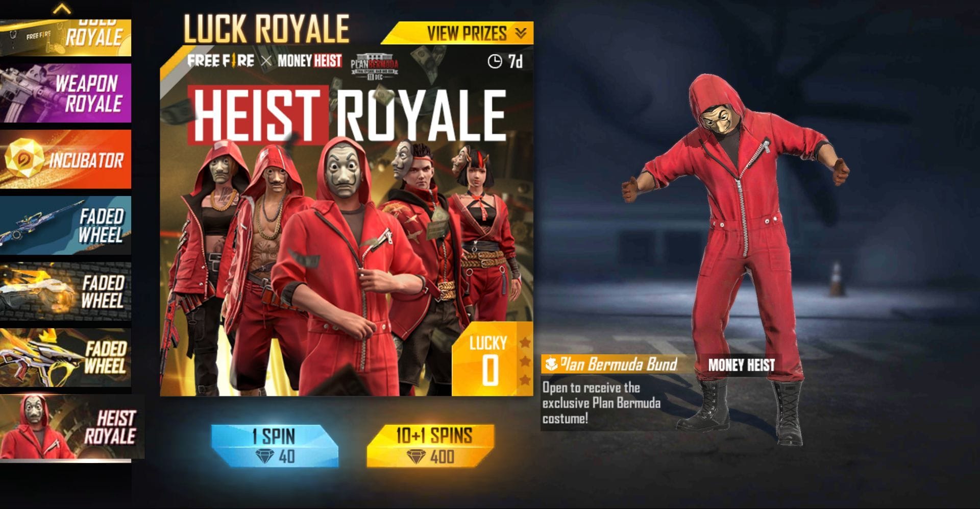 Free Fire Money Heist Royale event: How to get Plan Bermuda Bundle, 'I ...