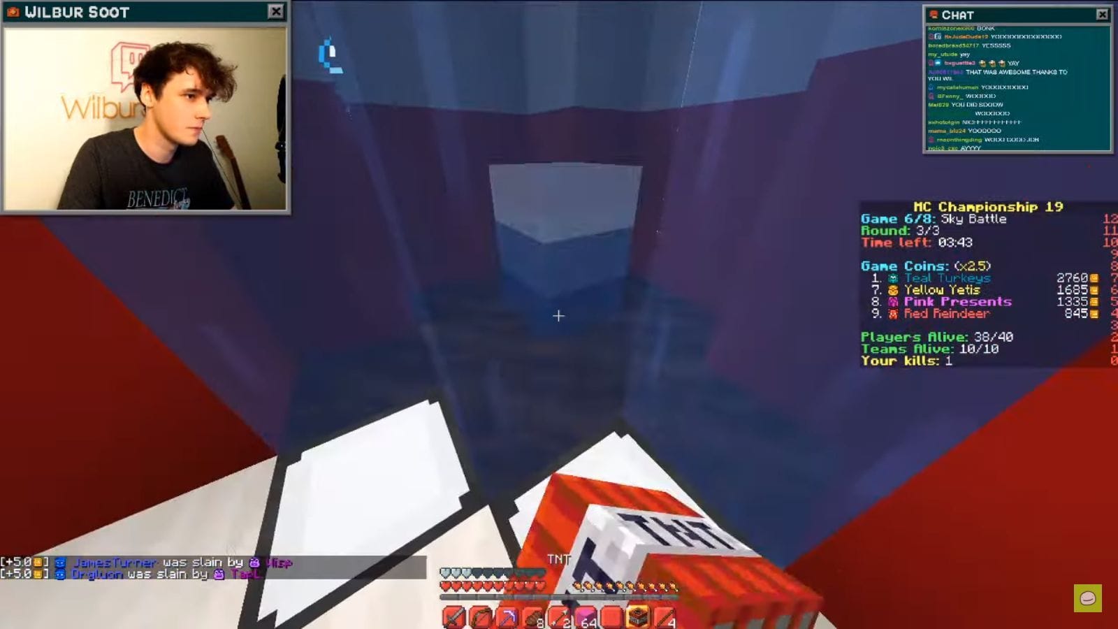 Minecraft streamer Wilbur Soot aces MCC Sky Battle game