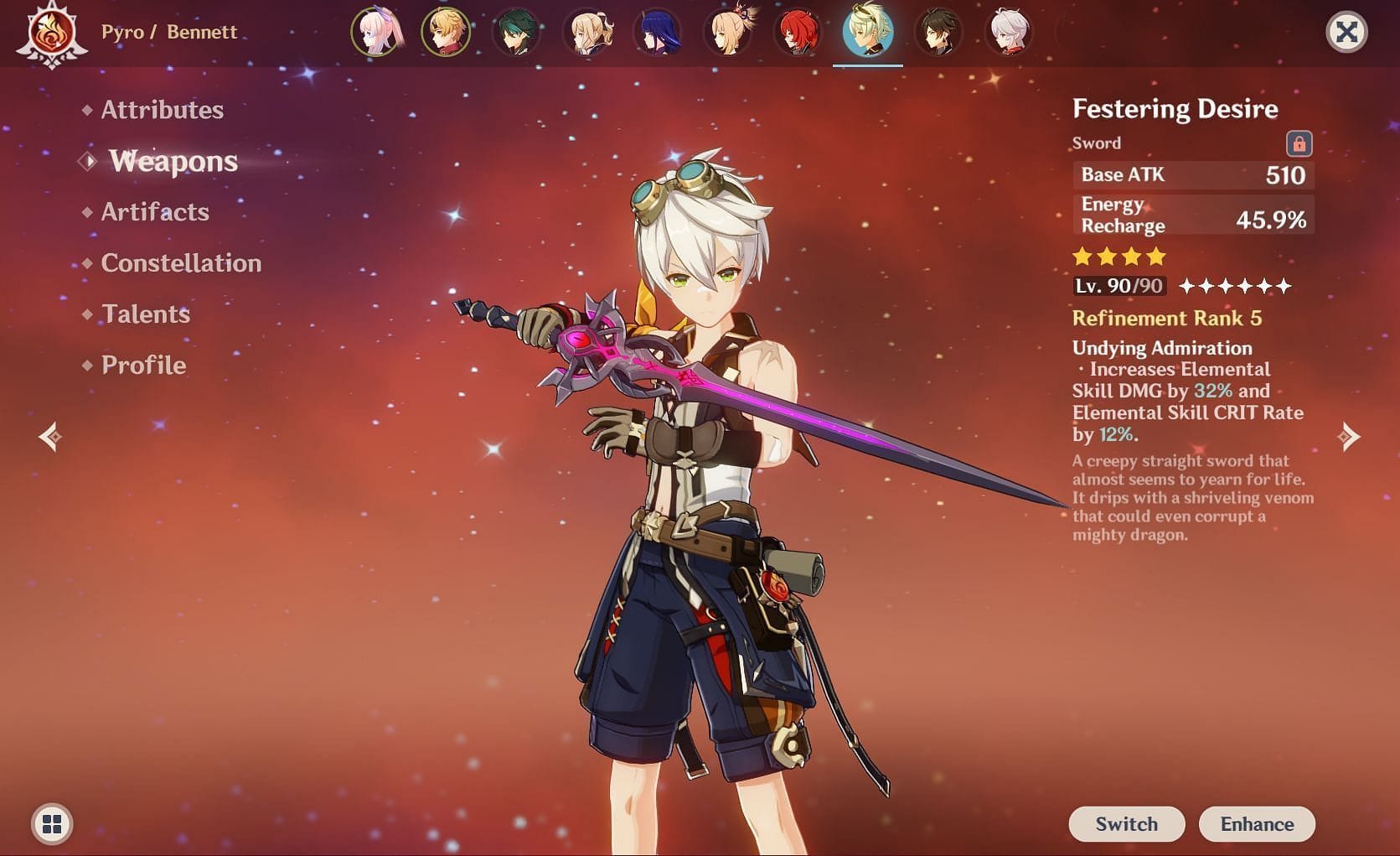 Best Genshin Impact Bennett builds for support role (December 2021)