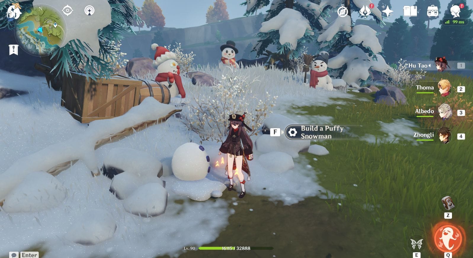 Where is the 4th snowman in Genshin Impact? Location & how to build