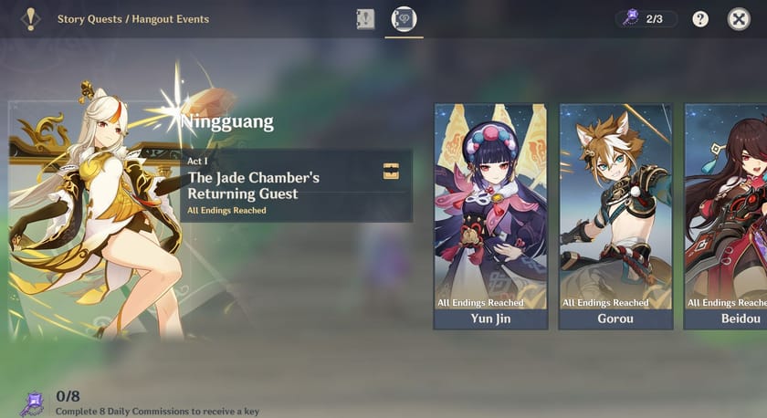 Genshin Impact Ningguang Hangout guide: All endings and paths revealed