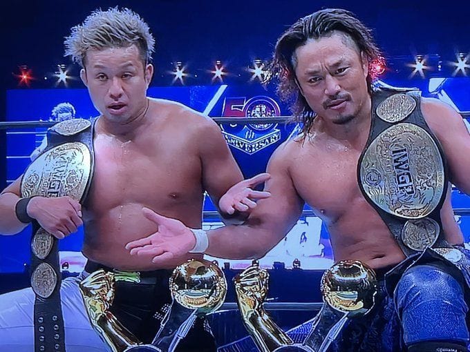 NJPW News: Hirooki Goto and YOSHI-HASHI win the IWGP Tag Team Titles at ...