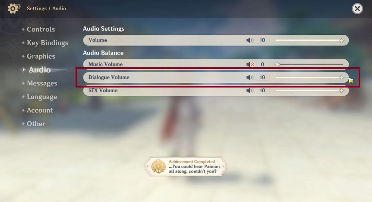 How to get secret Genshin Impact achievement for messing with audio ...