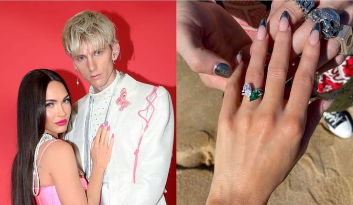 "Love is pain": Machine Gun Kelly reveals Megan Fox's engagement ring ...
