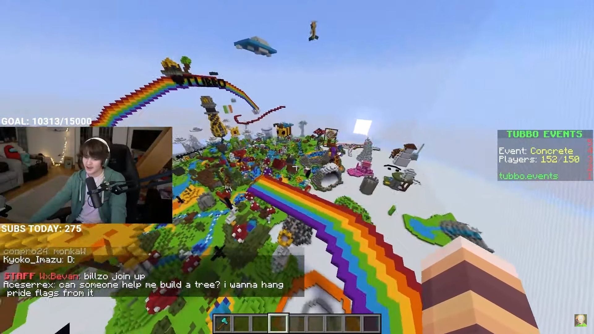 Minecraft star Tubbo rebuilds the overworld with 100 players