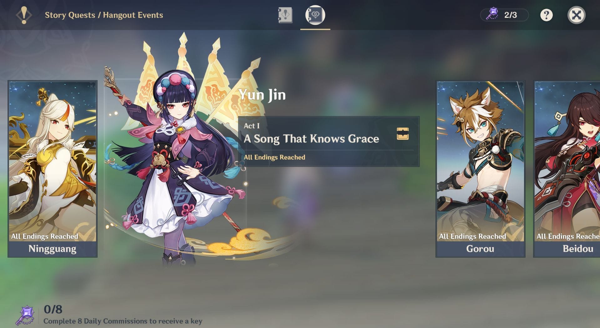 Genshin Impact Yun Jin Hangout guide: All endings and paths revealed