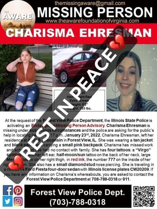 Charisma Ehresman: Missing forest view student found dead in Austin
