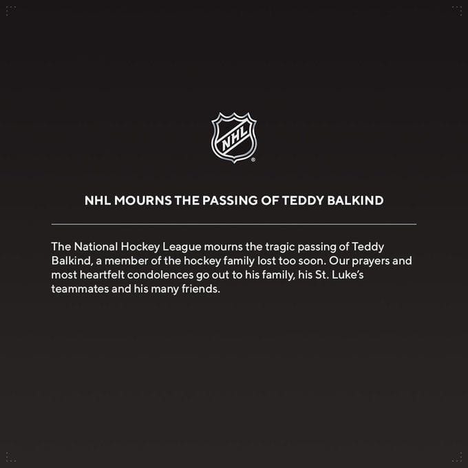 Who was Teddy Balkind? Tributes pour in as high school hockey player ...