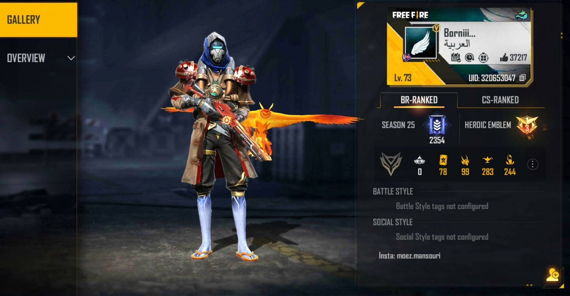 Born2Kill’s Free Fire UID number, stats, K/D ratio, monthly earnings ...