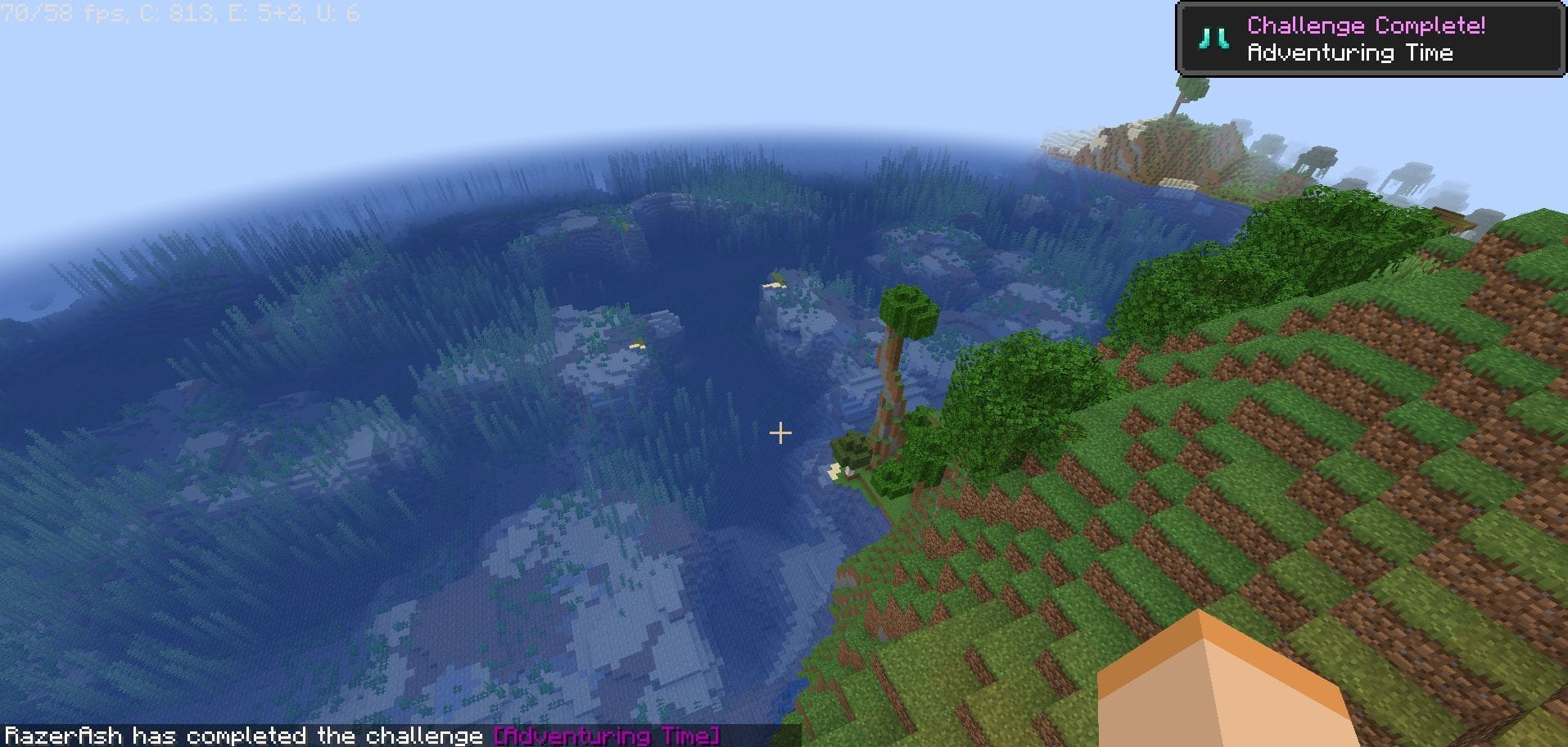 How to get Adventuring Time advancement/achievement in Minecraft