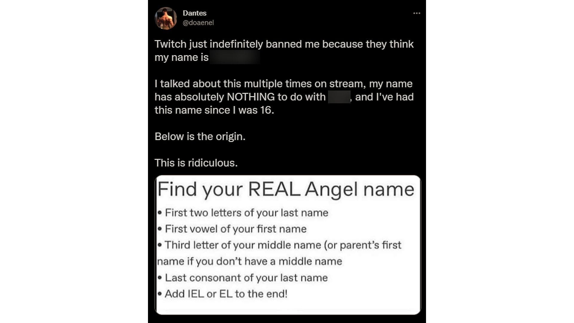 Twitch streamer Doaenel served indefinite suspension for 'inappropriate ...