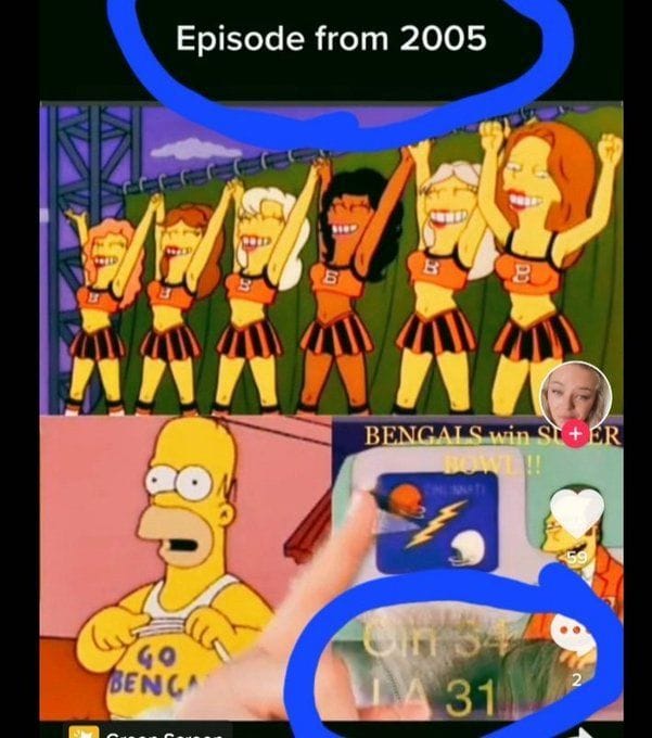 NFL fans react to Bengals appearing in a Simpsons episode