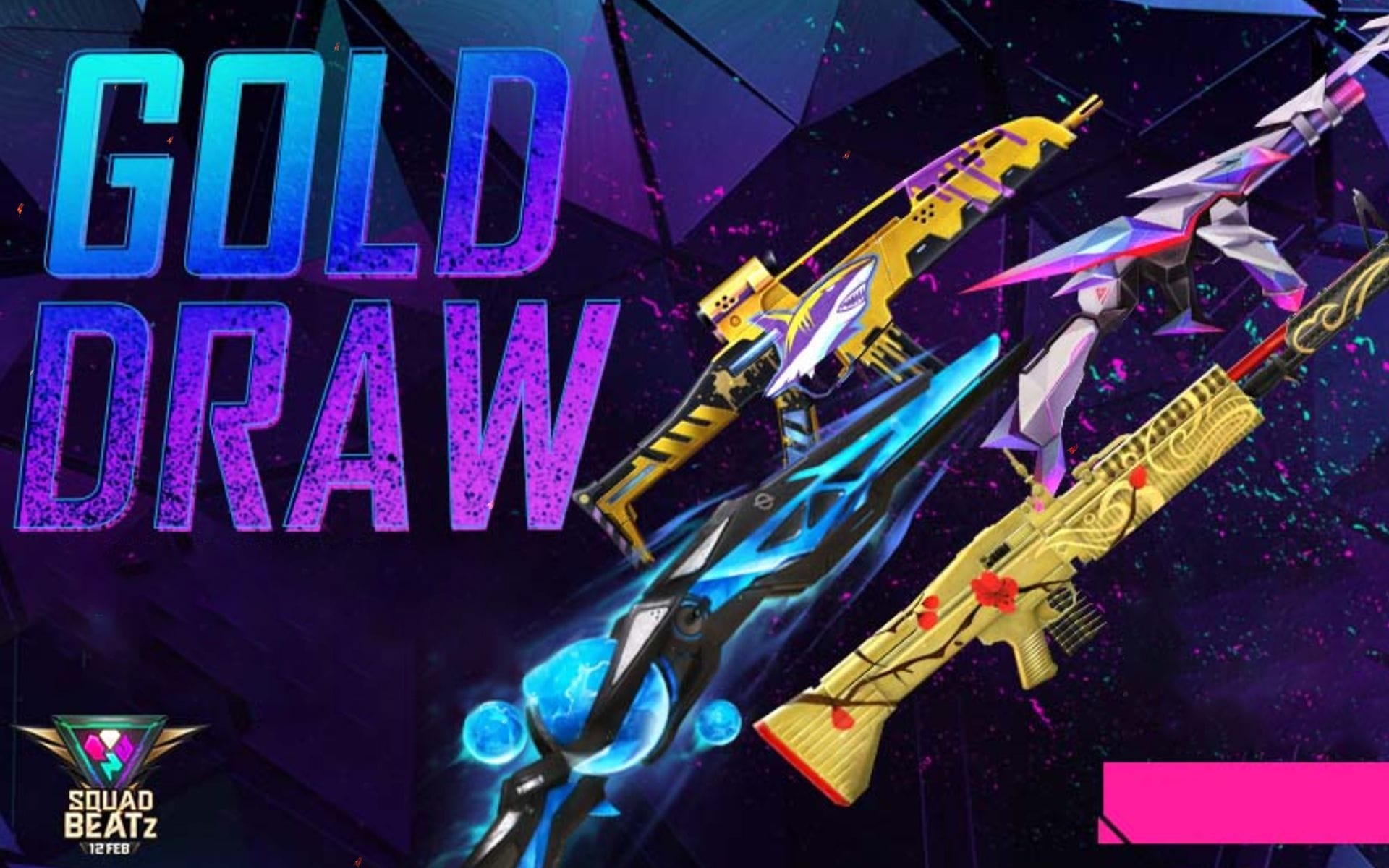 Free Fire Gold Draw event: How to get M1887 Aqua Burst and rare gun ...