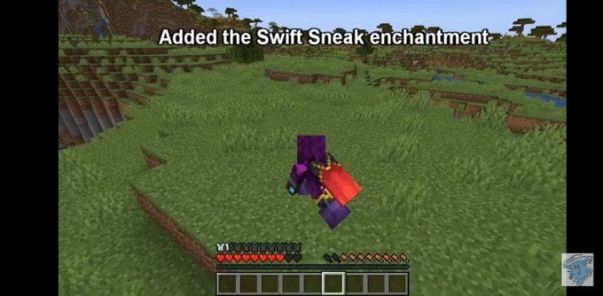 Swift Sneak enchantment in Minecraft The Wild Update