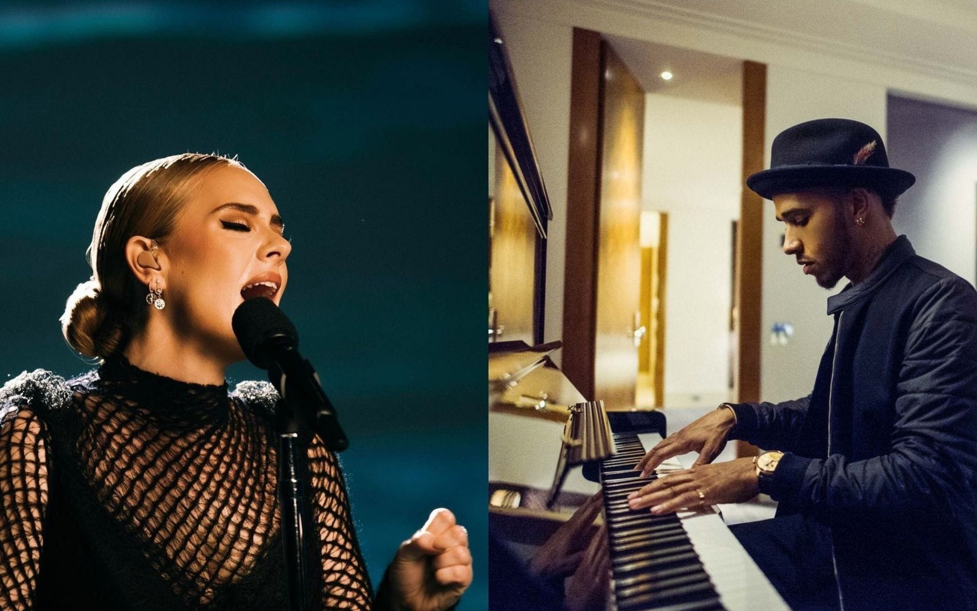 Watch: Lewis Hamilton plays Adele's 'Someone Like You' on the piano