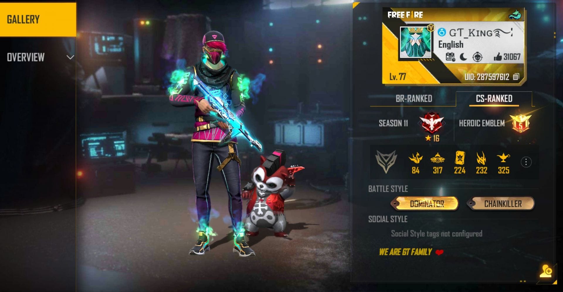 GT King’s UID, monthly earnings, Free Fire stats, and more (Feb 2022)