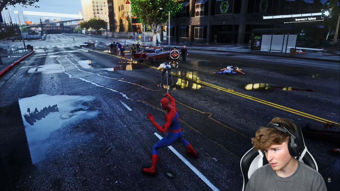 GTA 5 streamer survives zombie apocalypse as Spider-Man