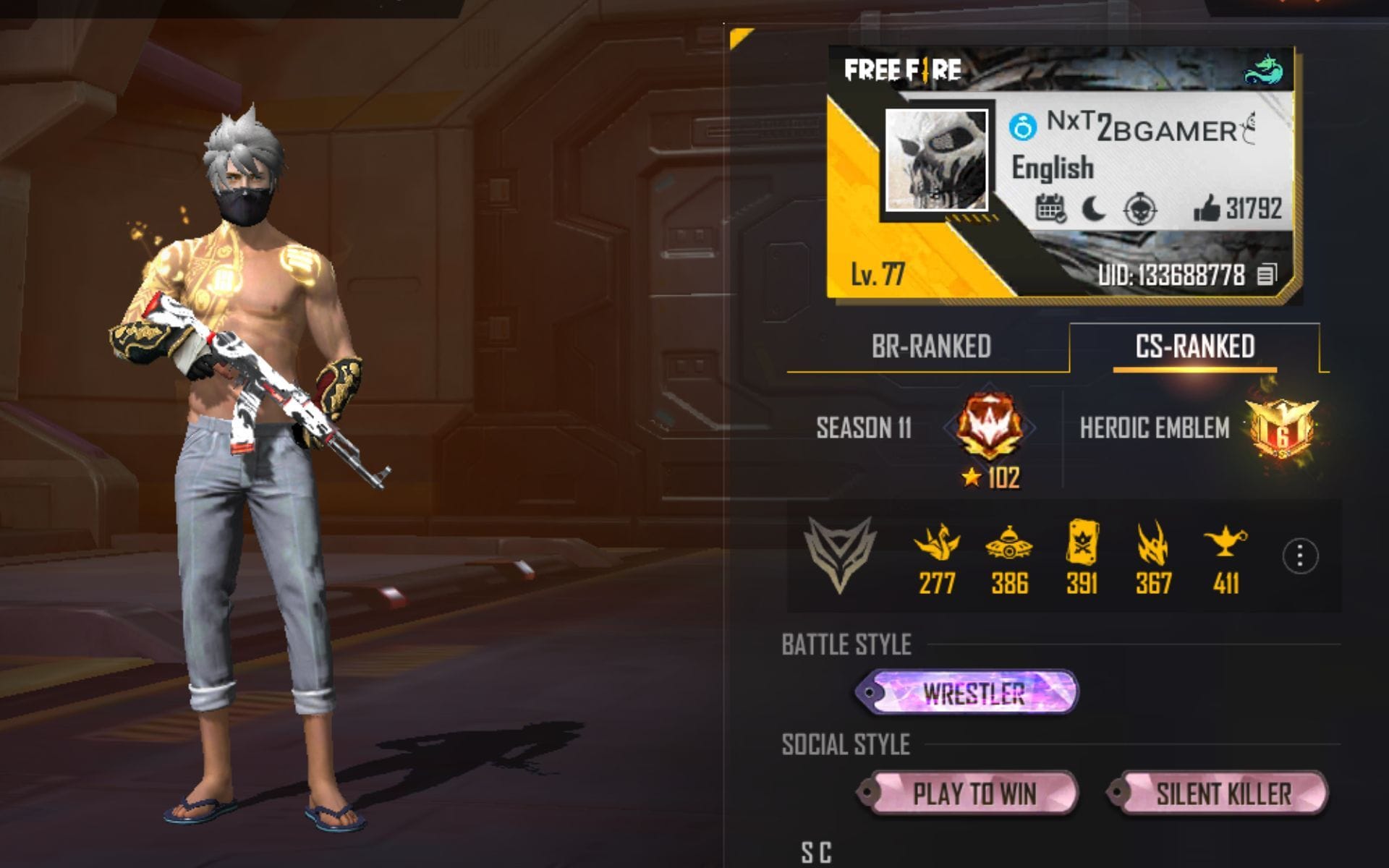2B Gamer’s Free Fire MAX ID, stats, K/D ratio, monthly income, and more ...
