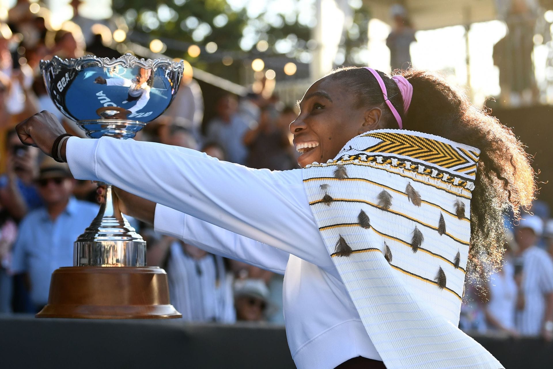 "You've seen me hold trophy after trophy in my career, but this one was ...