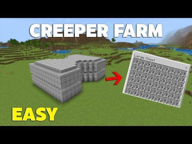 How to build a creeper farm in Minecraft Bedrock Edition