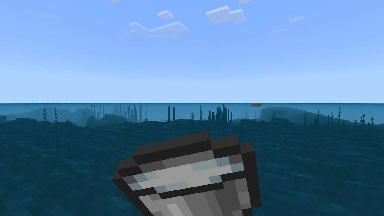 How to get rid of elder guardian effect in Minecraft Bedrock Edition