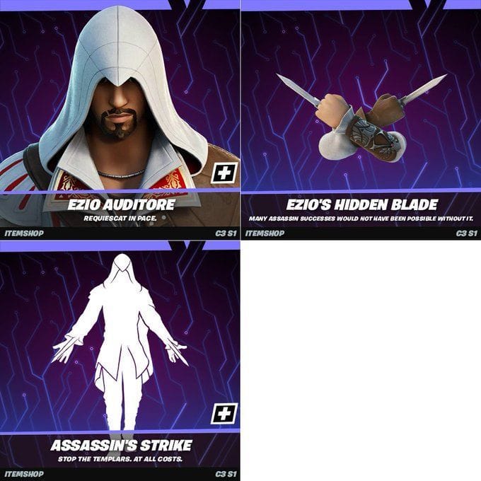Fortnite leak confirms Assassin's Creed collaboration, new skins revealed