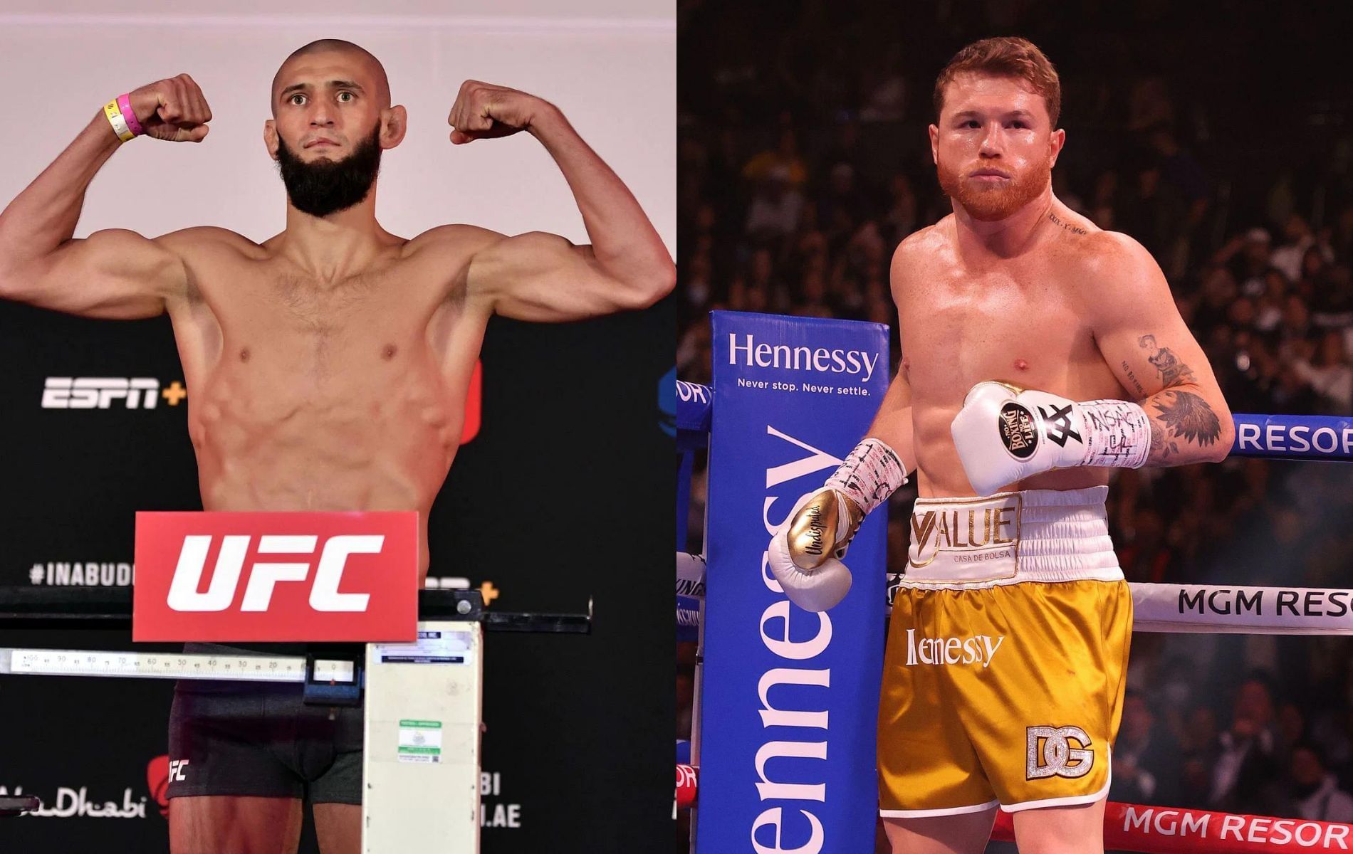 UFC News: Khamzat Chimaev believes he could submit Canelo Alvarez in ...