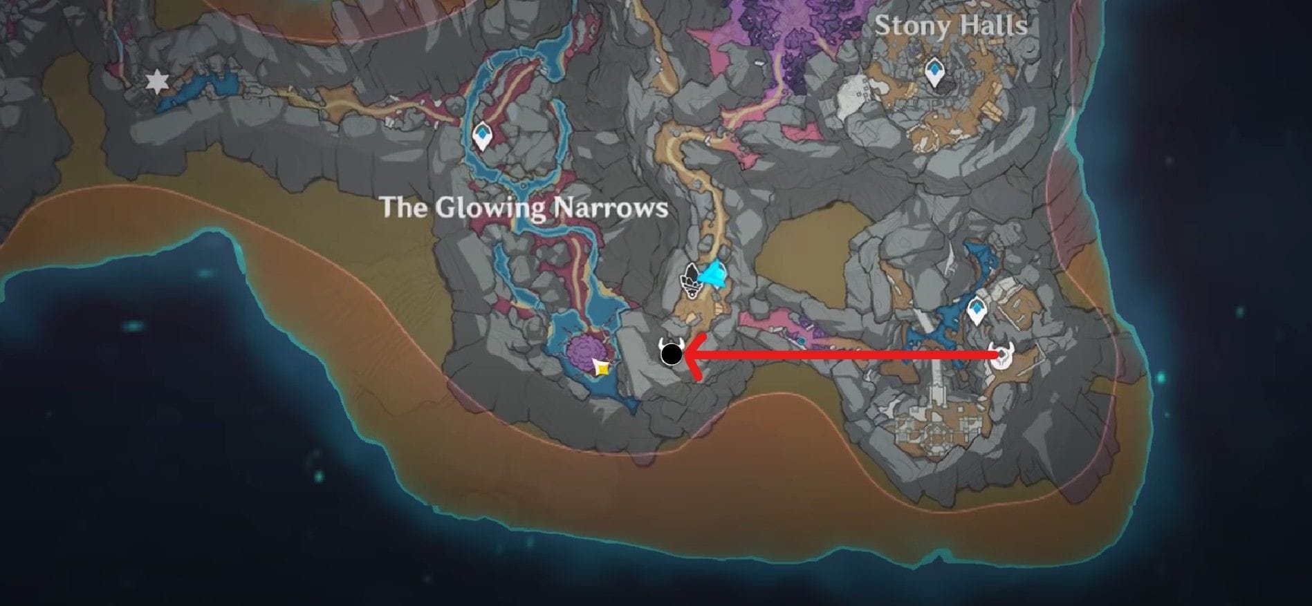 Genshin Impact: All Orb of the Blue Depths locations in the Chasm map
