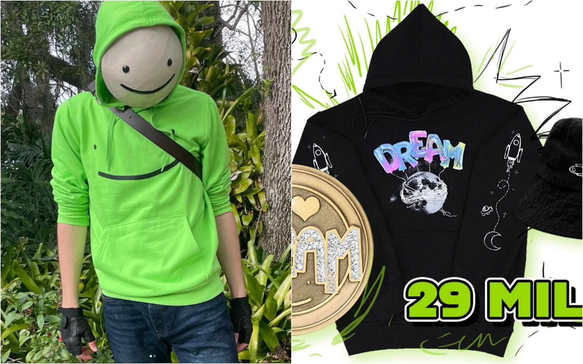 Minecraft star Dream releases 29 million subscriber merch