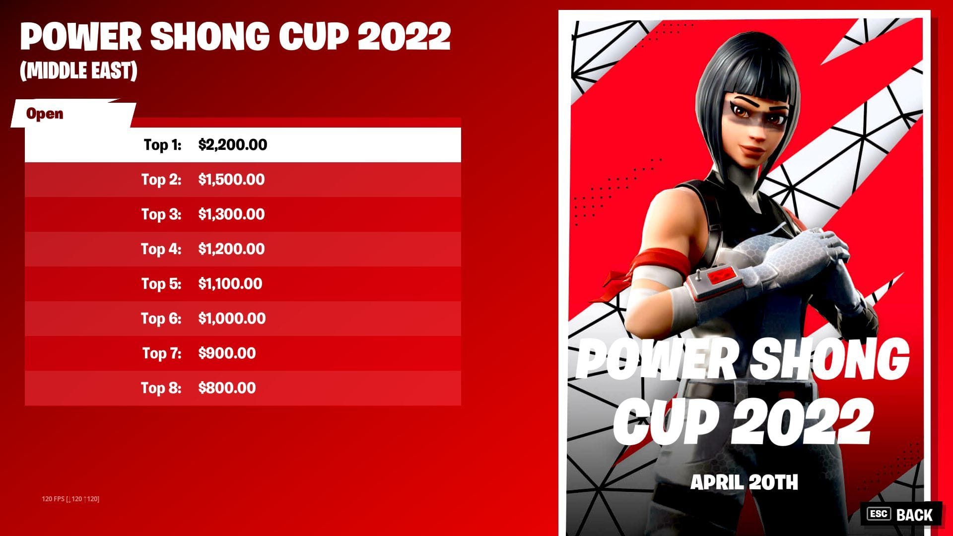 Fortnite Power Shong Cup: Start date, how to participate, rewards, and more