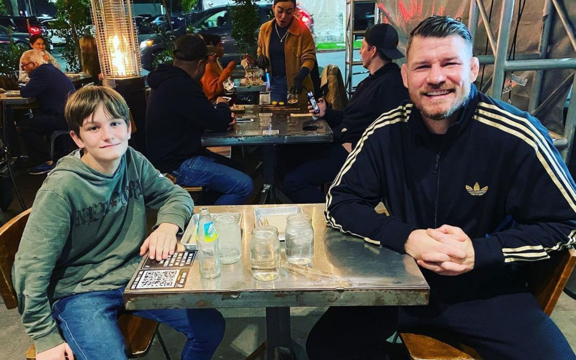 Watch: Michael Bisping gets choked out with RNC by 12-year-old son