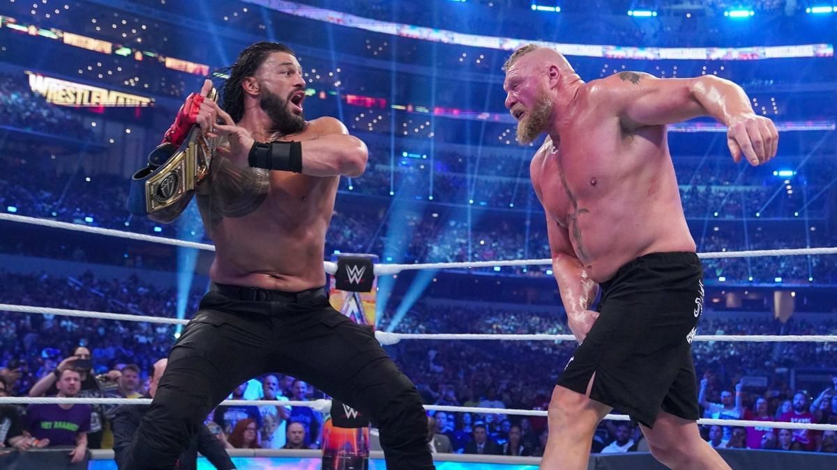 WATCH: Brock Lesnar subtly checks on Roman Reigns after WrestleMania 38 match