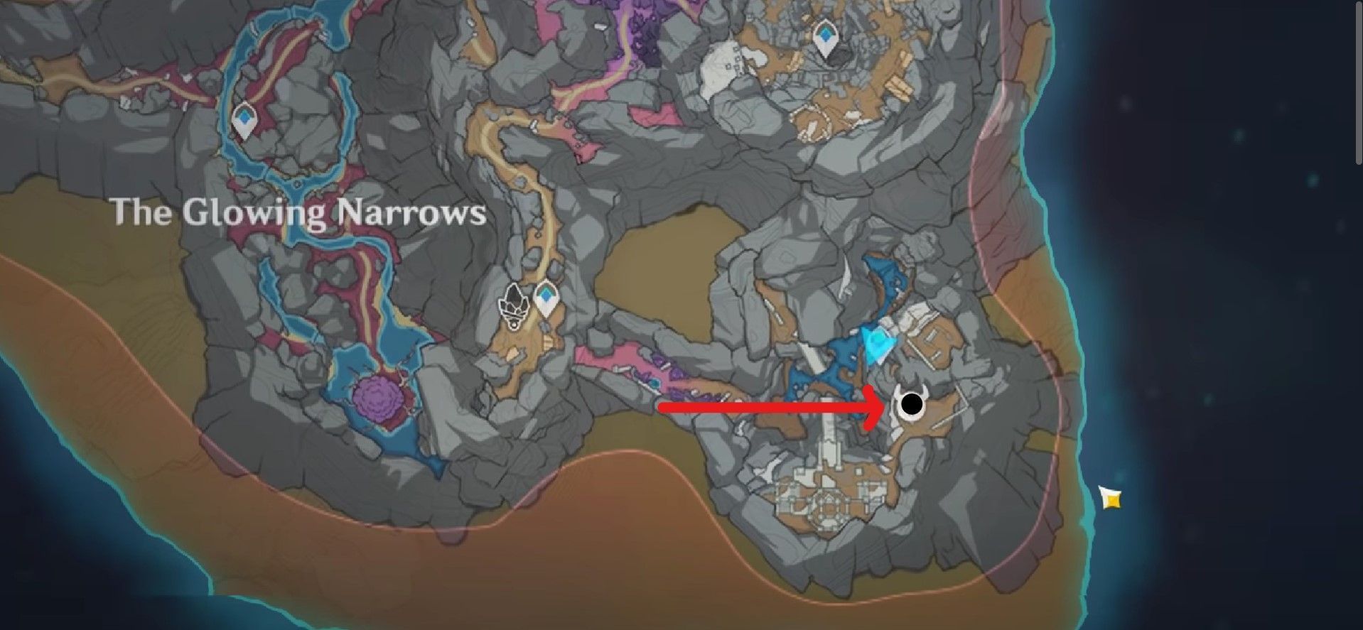 Genshin Impact: All Orb of the Blue Depths locations in the Chasm map