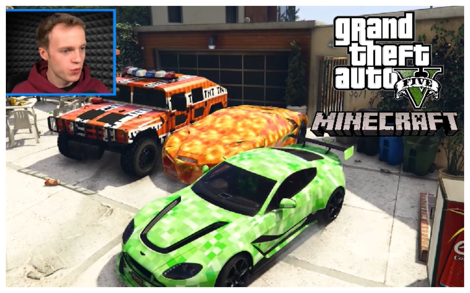GTA 5 streamer collects Minecraft livery cars using mods
