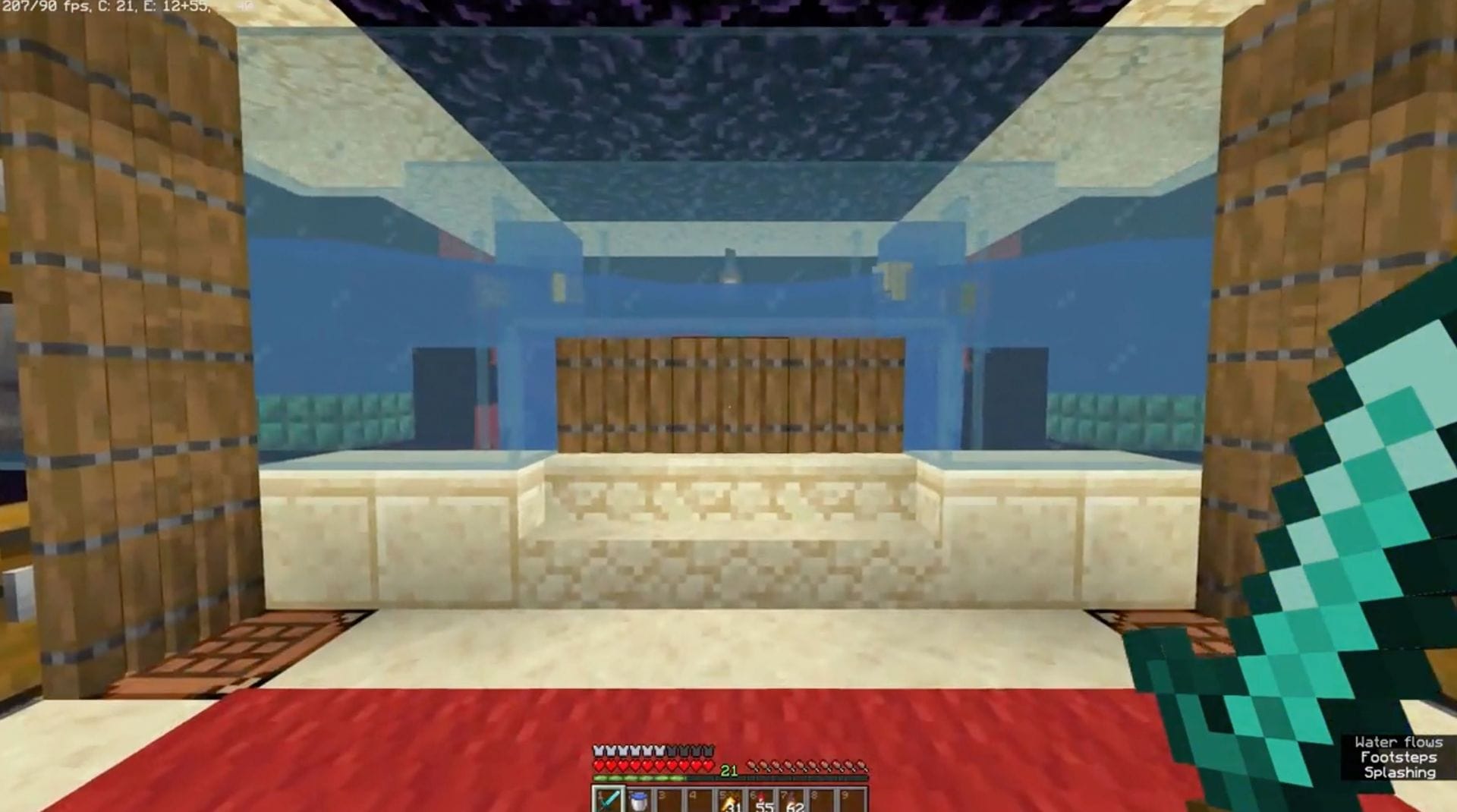 Minecraft player showcases cross dimensional sand farm