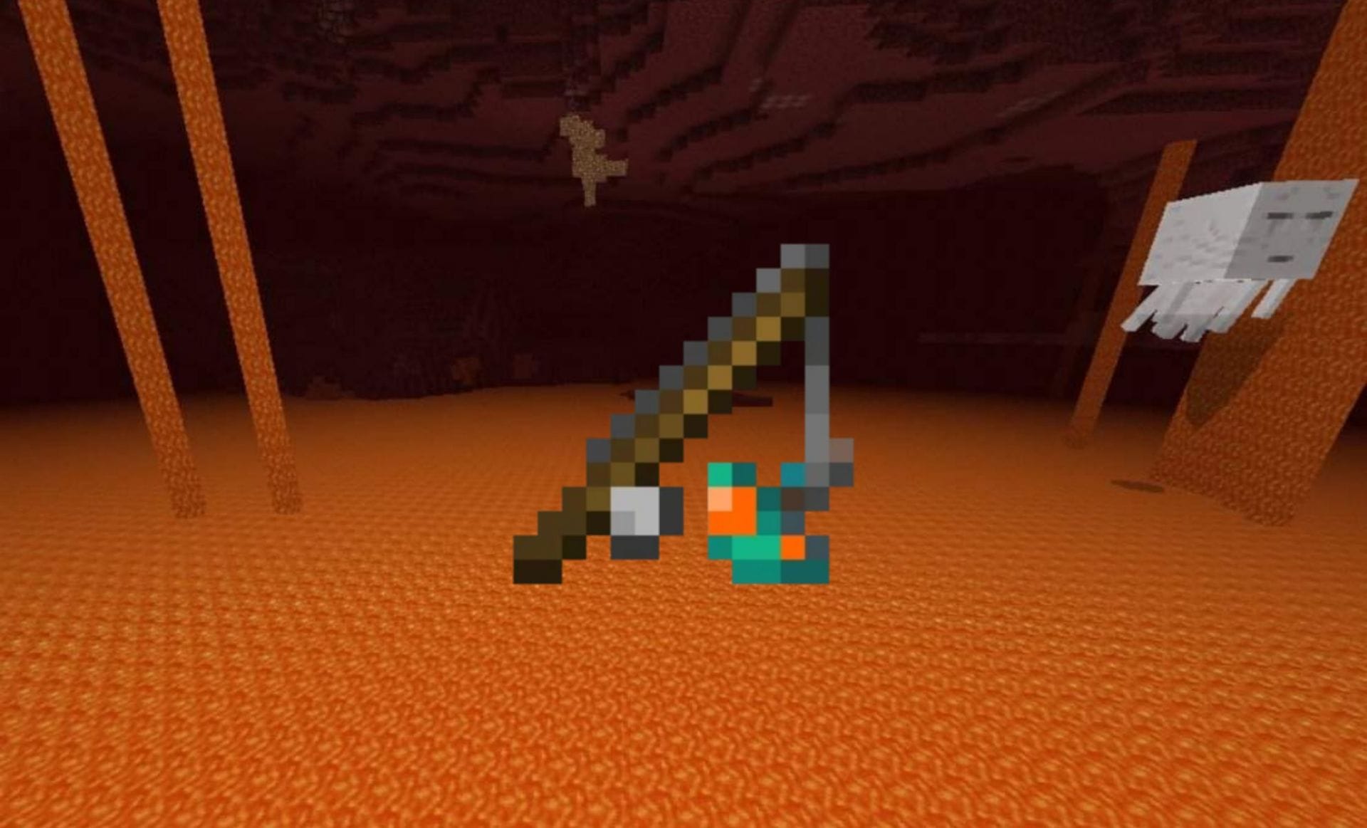 Minecraft player forgets warped fungus on a stick, gets stranded in lava