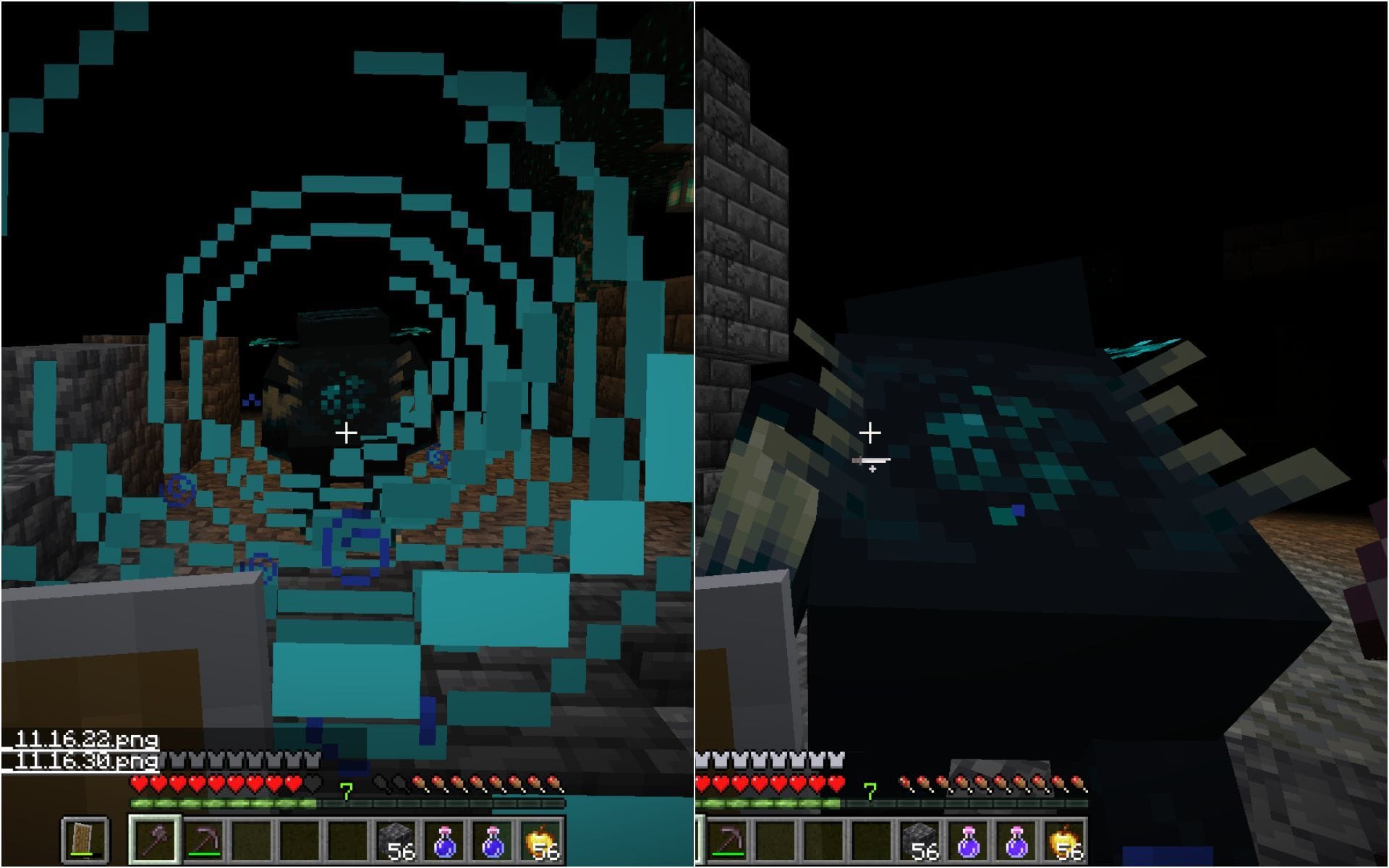 Warden's new ranged attack in Minecraft snapshot 22w15a detailed