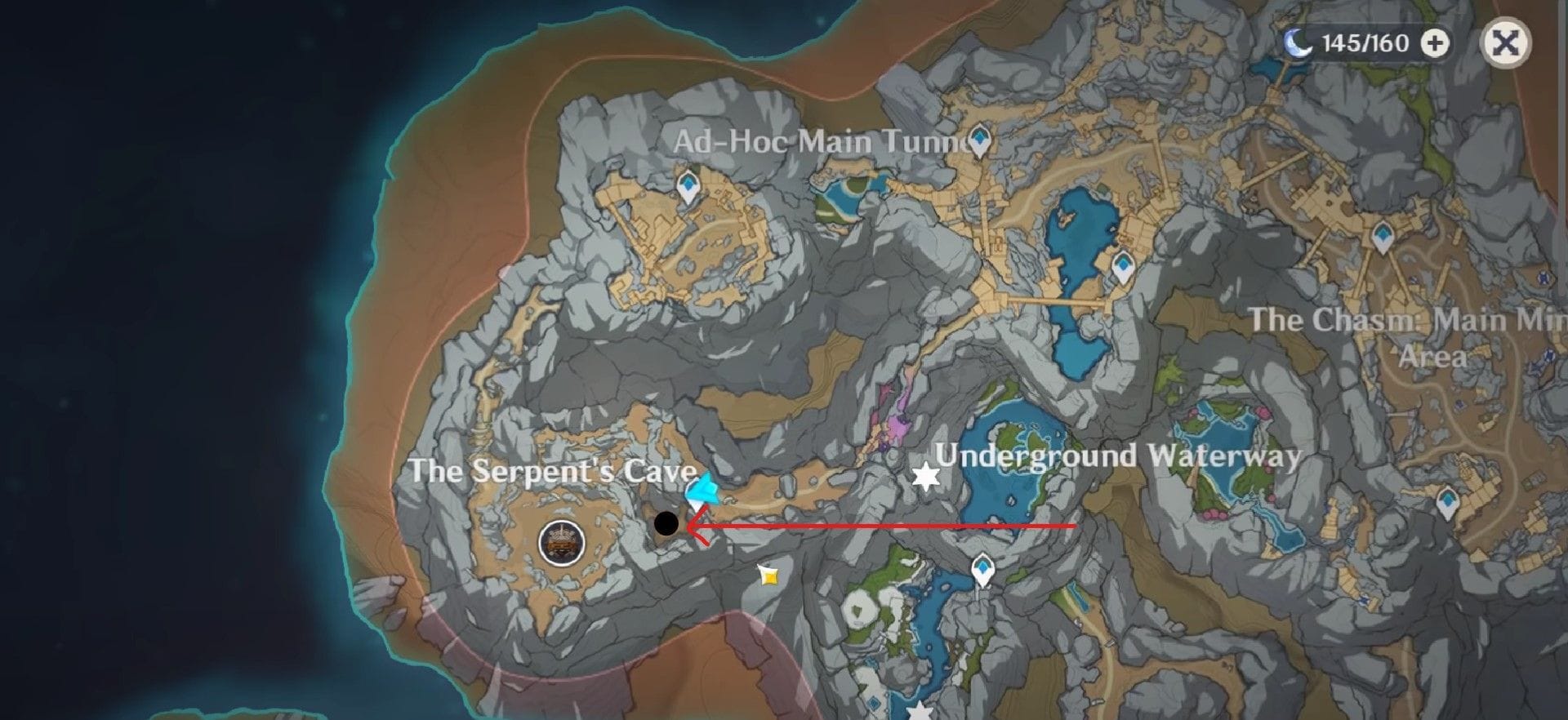 Genshin Impact: All Orb of the Blue Depths locations in the Chasm map