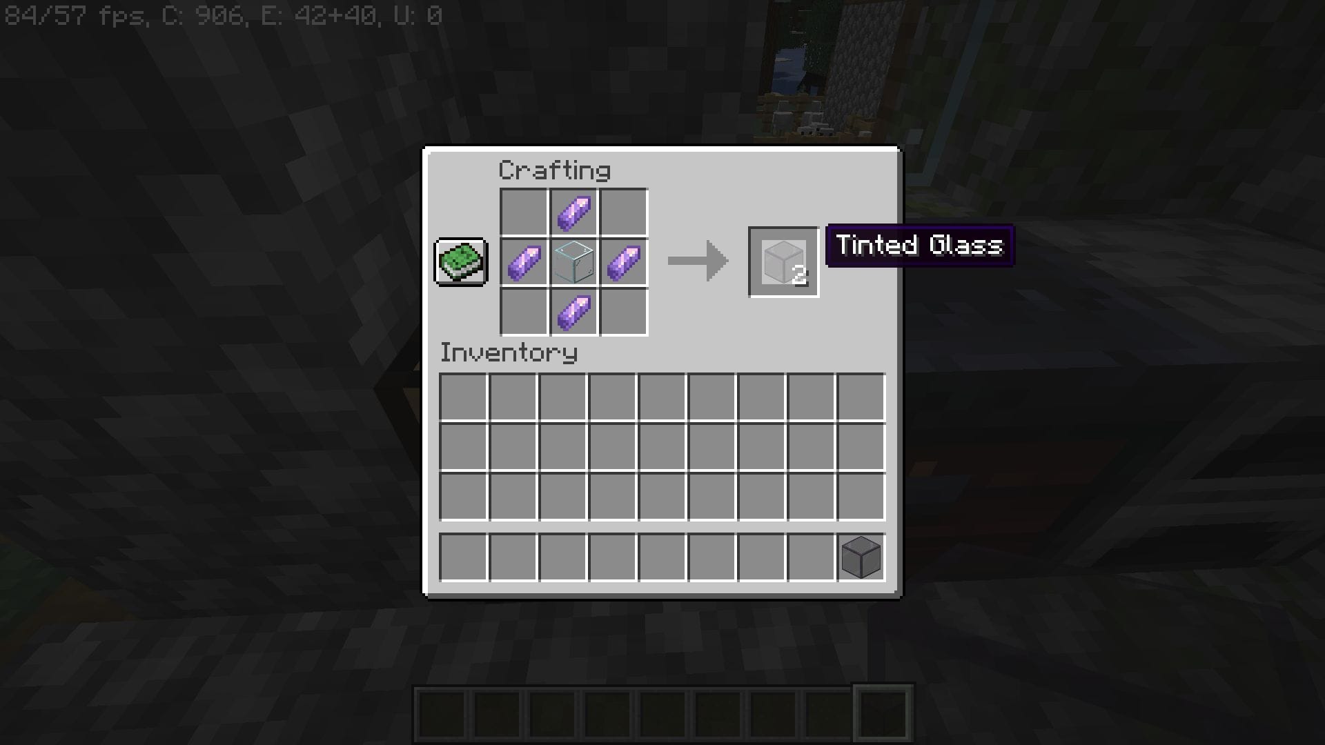 How craft and use tinted glass in Minecraft?