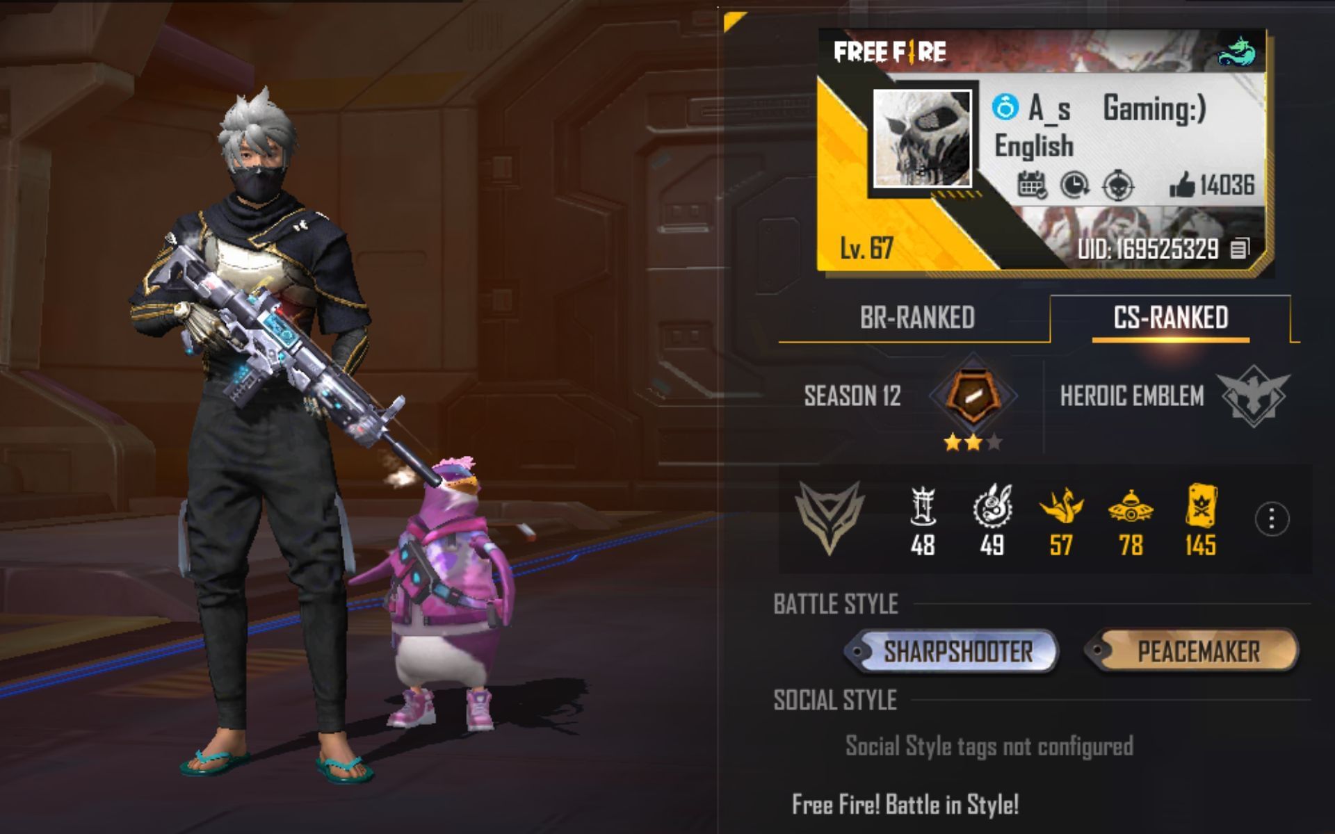 Who is AS Gaming? ID number, country, monthly earnings, Free Fire stats ...